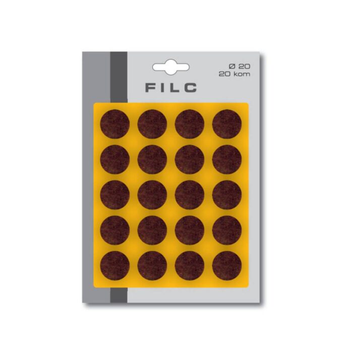 Filc fi 20 mm x 20 kom, bijeli – Ferro-Pack d.o.o.